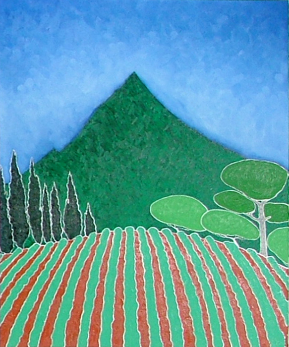 French landscape paintings | South France art landscapes in acrylics ...