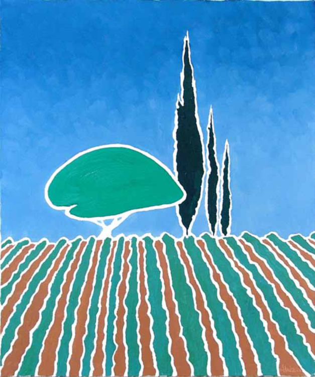 French landscape paintings | South France art landscapes in acrylics ...
